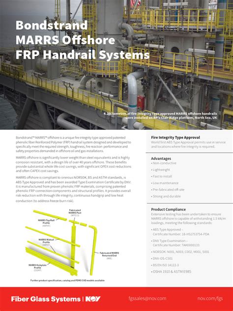 Offshore Frp Handrail Systems Flyer Pdf Corrosion Fibre Reinforced Plastic