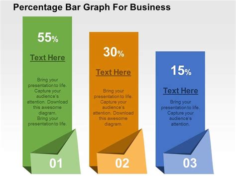 Percentage Bar Graph For Business Flat Powerpoint Design Powerpoint
