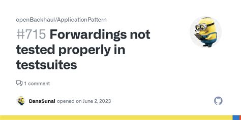 Forwardings Not Tested Properly In Testsuites · Issue 715 · Openbackhaulapplicationpattern
