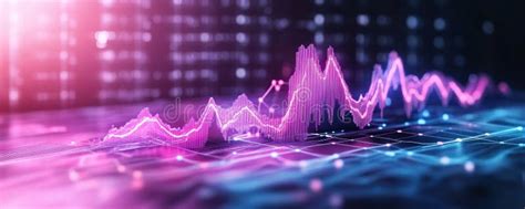 Abstract Data Visualization Background Featuring Dynamic Glowing