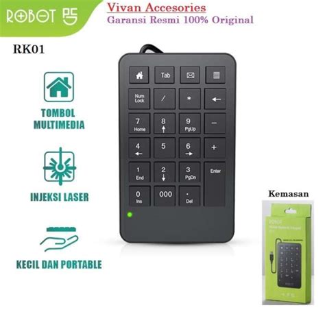 Jual Robot Rk01 Keyboard Numpad Numeric Keypad Wired Usb Numerik