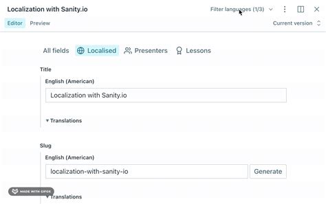 GitHub Sanity Io Language Filter A Sanity Plugin That Supports Filtering Localized Fields By