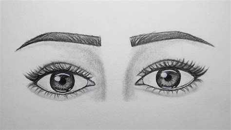 How To Draw Both Eyes Step By Step For Beginners Pencil Sketch For