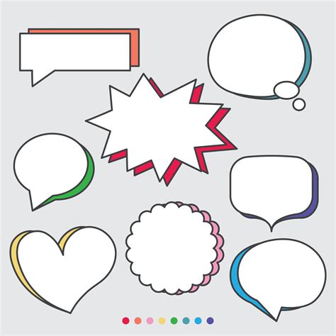 Comic Speech Bubble Template Layout Design 15016202 Vector Art At Vecteezy