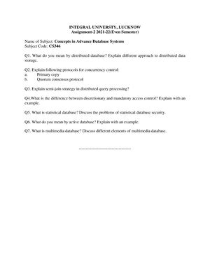 Assignment 2 DSA Good Question 1 What Is A Relationship Between