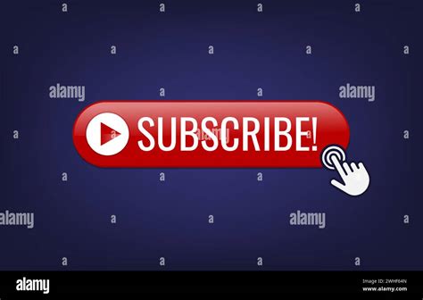 Subscribe Button And Hand Cursor Icon Vector Stock Vector Image And Art