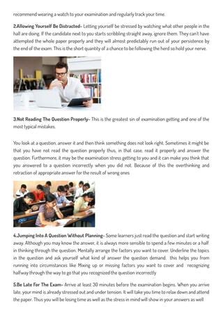 Top Common Mistakes Made In Exams PDF