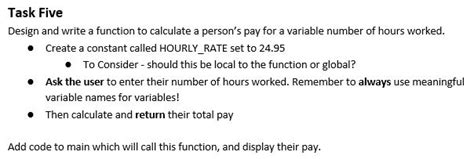 Solved Task Five Design And Write A Function To Calculate A