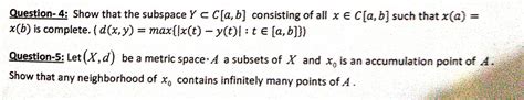 Solved Question Show That The Subspace Y C C A B Chegg