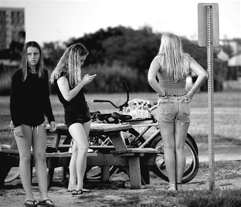Mike Eubanks Usa Three Girls Street Photography Bw Athens Photography