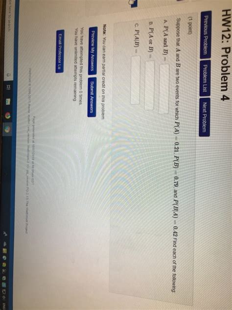 Solved HW12 Problem 4 Previous Problem Problem List Next Chegg Com