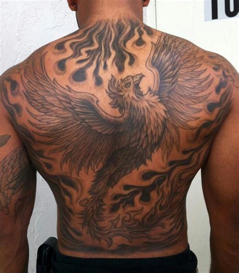 Tattoosformen Phönix tätowierungen Phoenix rücken tattoo Männer rücken tattoos
