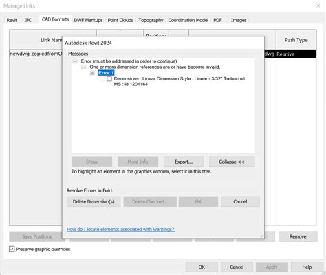 Users Reported That Some Dimensions References Are Lost When Using Reload From In Revit