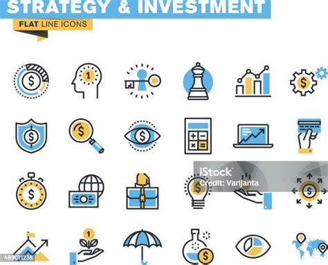트렌디한 평편 꺾은선형 아이콘크기 팩 디자이너 개발자 아이콘에 대한 스톡 벡터 아트 및 기타 이미지 아이콘 보험 금융 Istock