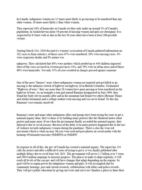 In Canada Indigenous Women Ar Pdf Crimes Crime And Violence