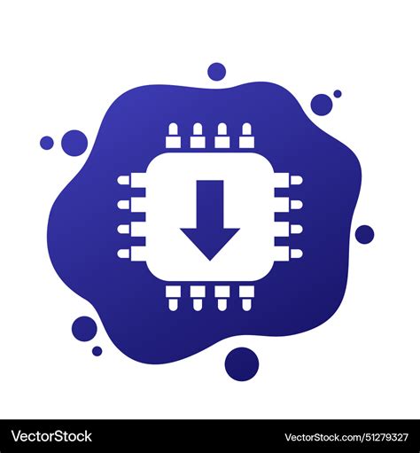 Firmware Update Icon With A Chipset Royalty Free Vector