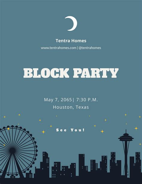 Free Block Party Flyer Templates Editable And Printable