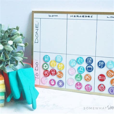 Magnetic Chore Chart Digital Files Etsy