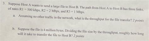 solved 3 suppose host a wants to send a large file to host