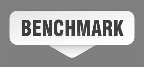 Benchmark Sticker Benchmark Sign Isolated On Gray Background Stock Vector Illustration Of