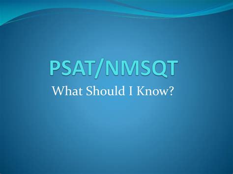 Ppt Psat Nmsqt Powerpoint Presentation Free Download Id 4447541
