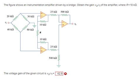 Solved The Figure Shows An Instrumentation Amplifier Dri