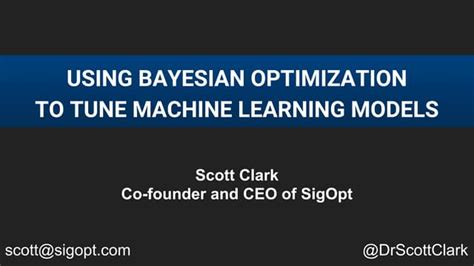 Using Bayesian Optimization To Tune Machine Learning Models Pdf