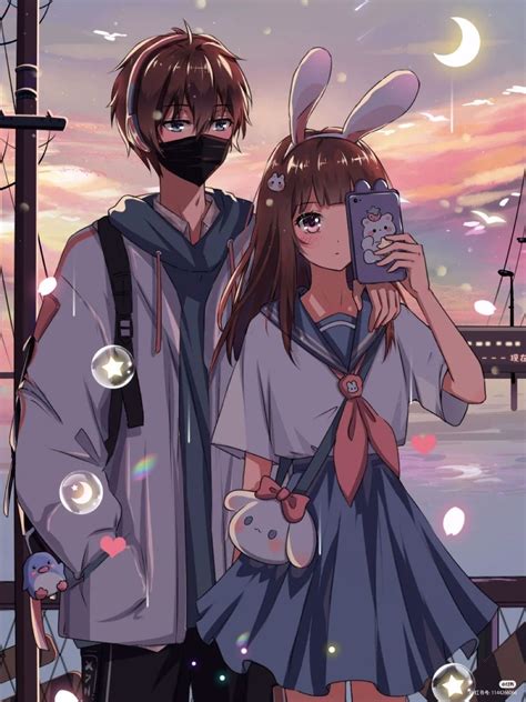 Avatar panosundaki Pin Sevimli anime çiftleri Sevimli anime kızı