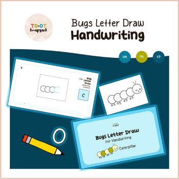 Bugs Letter Draw For Handwriting Caterpillar By Toot Knapsack Tpt