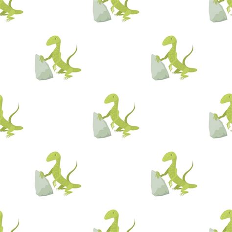 Premium Vector Standing Lizard Pattern Seamless Background Texture