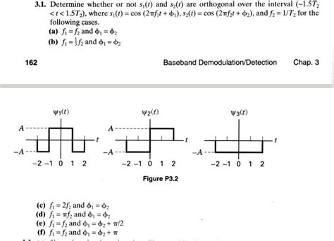 Solved 3 1 Determine Whether Or Not St And S Are Orthogonal Over The