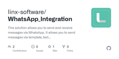 GitHub Linx Software WhatsApp Integration This Solution Allows You