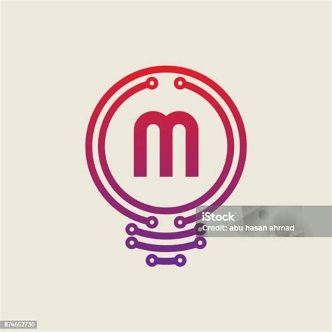 技術創新首字母 M 圖示設計向量圖形及更多互聯網圖片 互聯網 企業 信 文件 Istock