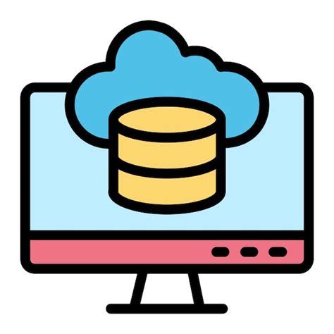 Premium Vector Cloud Database Vector Icon Design Illustration