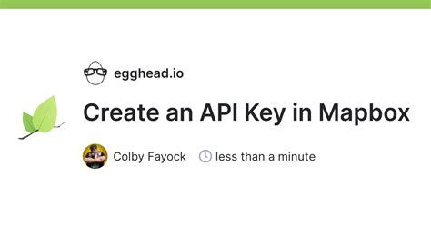 Create An Api Key In Mapbox