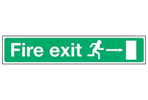 Fire Exit Running Man Right Arrow Right Eec 92 58 Linden Signs