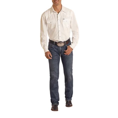 Mens Rock And Roll Denim Revolver Slim Fit Straight Jeans