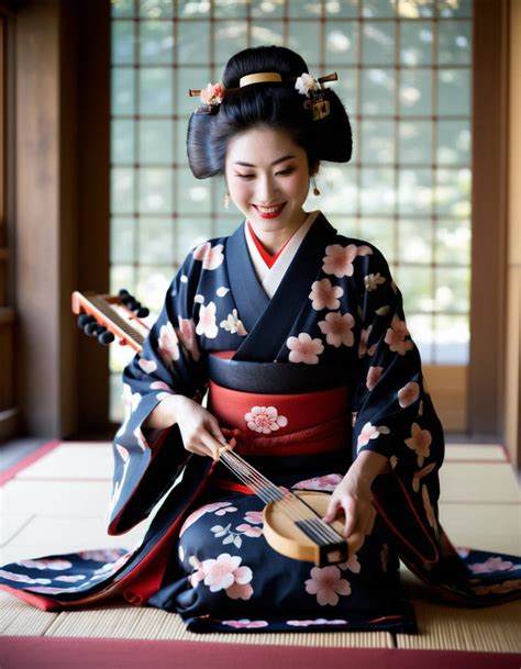 Geisha Playing Shamisen 2 By Elativ On Deviantart
