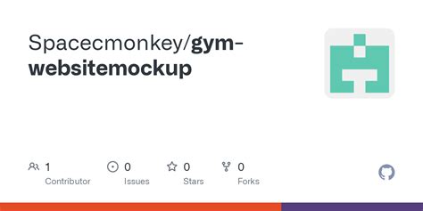 GitHub Spacecmonkey Gym Websitemockup