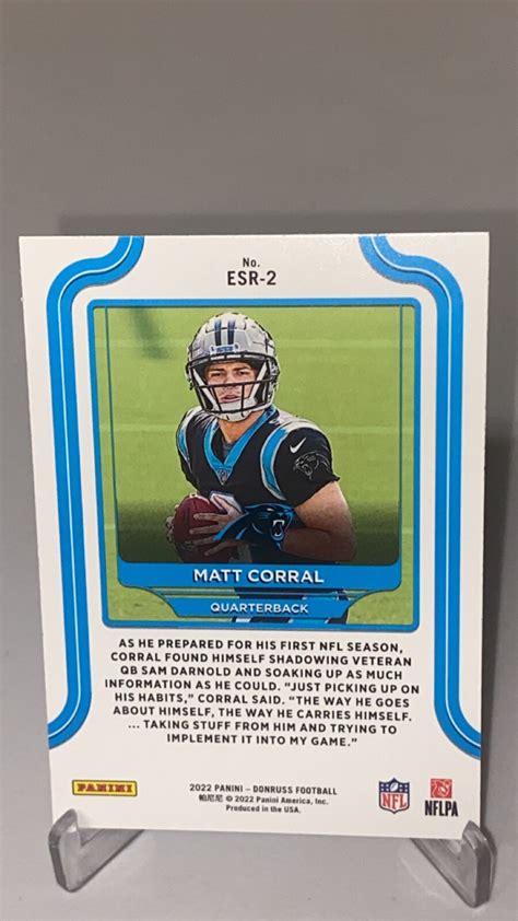 2022 Panini Donruss Matt Corral Rc Rookie The Elite Series Rookies Esr