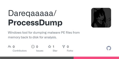 Github Dareqaaaaaprocessdump Windows Tool For Dumping Malware Pe Files From Memory Back To