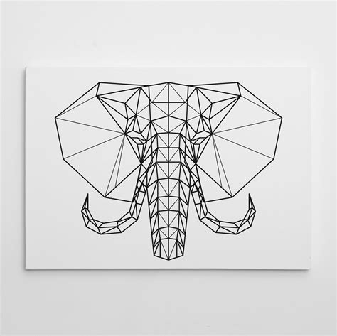 Geometric Elephant Head