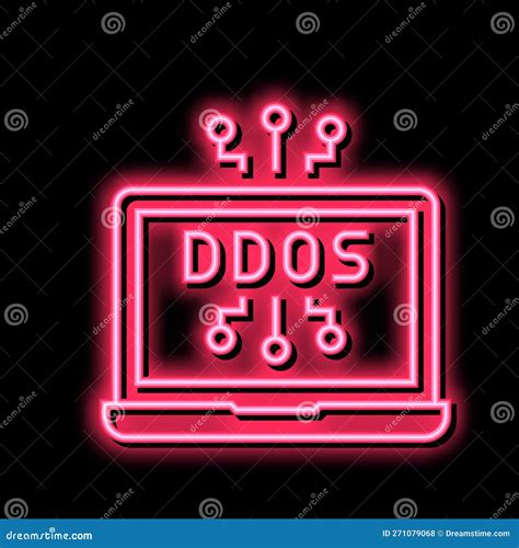 Ddos Attack Color Icon Vector Illustration Stock Vector Illustration
