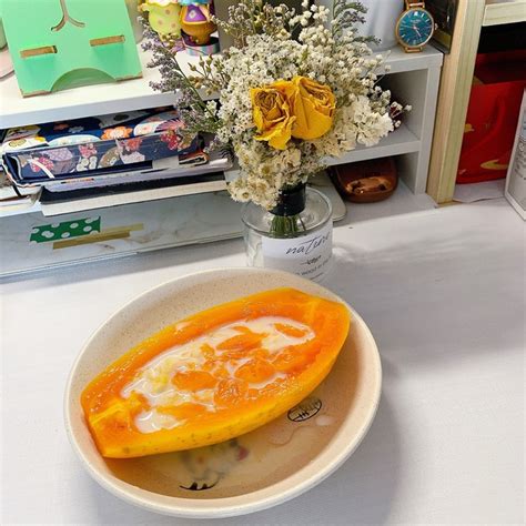 木瓜炖牛奶】史上最详细的做法步骤图】柑柑orange 下厨房