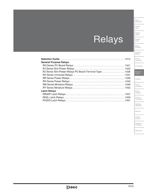 Relays Idec Pdf Alternating Current Relay