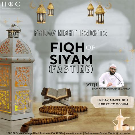Fiqh Of Fasting Islamic Institute Of Orange County
