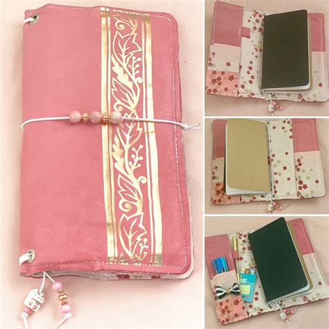 Refillable Standard Traveler S Notebook In Pink Sheep S Leather And