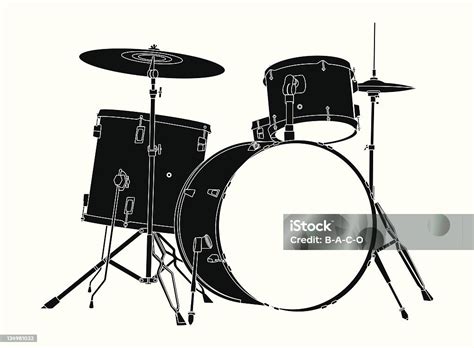 Drum Kit向量圖形及更多爵士鼓圖片 爵士鼓 鼓 插圖 Istock