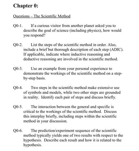 Solved Chapter Questions The Scientific Method Q If Chegg