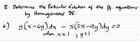 Solved 3 Dydxyx22yxii Determine The Particular